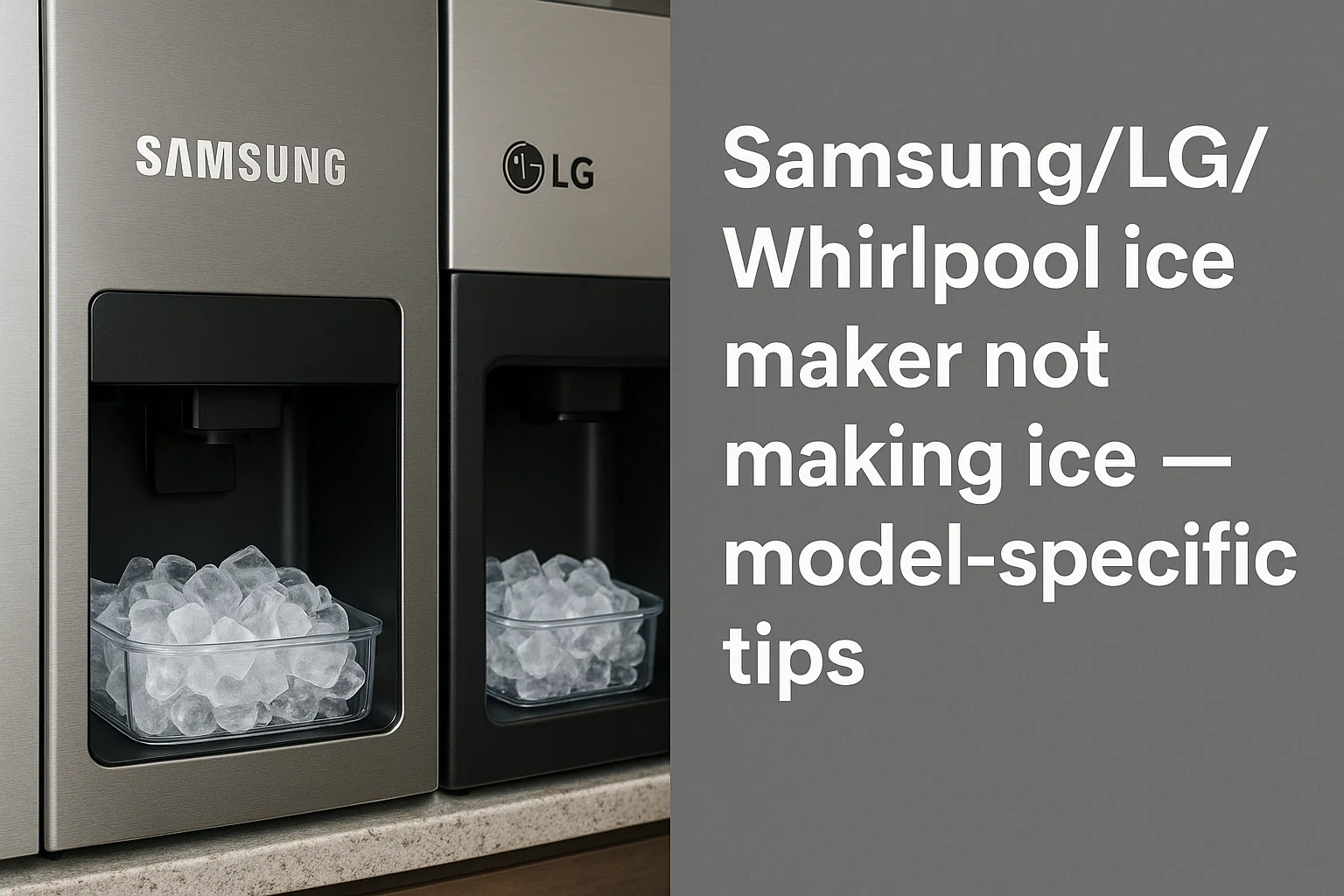 Samsung, LG & Whirlpool Ice Maker Not Making Ice—Model-Specific Tips