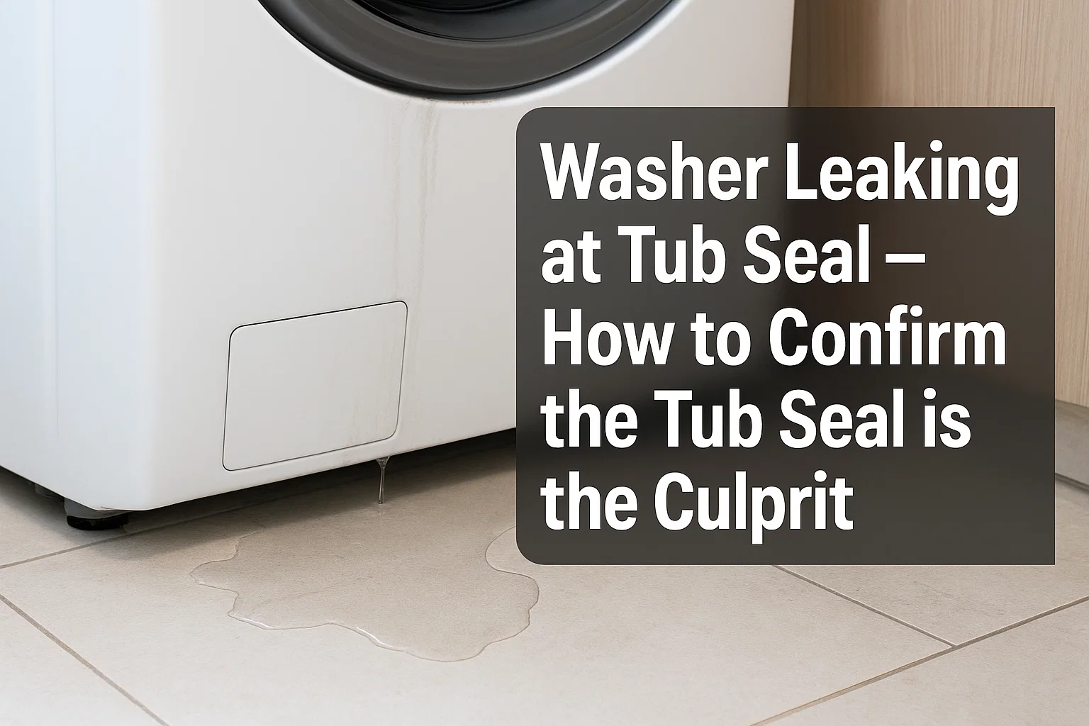 Washer Leaking at Tub Seal? Diagnosis, Fixes & Costs in NYC