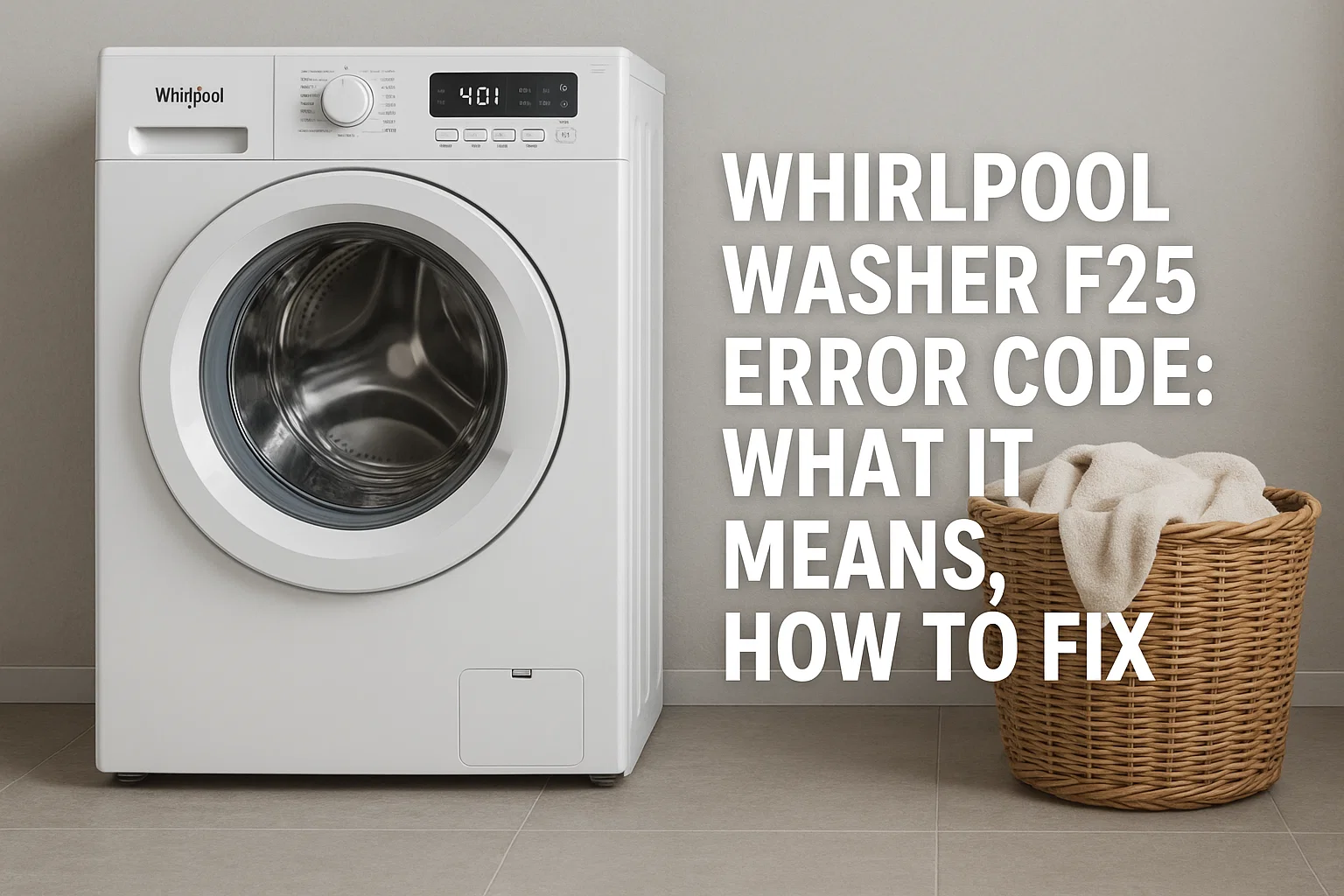 Whirlpool F25 Error Code: Meaning, Causes & DIY Fixes | Washer Repair NYC