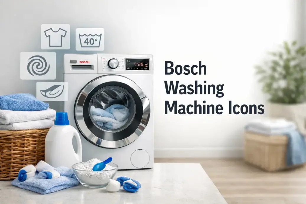 Bosch Washer Symbol Explained: Time, Spin, Child Lock & Stages